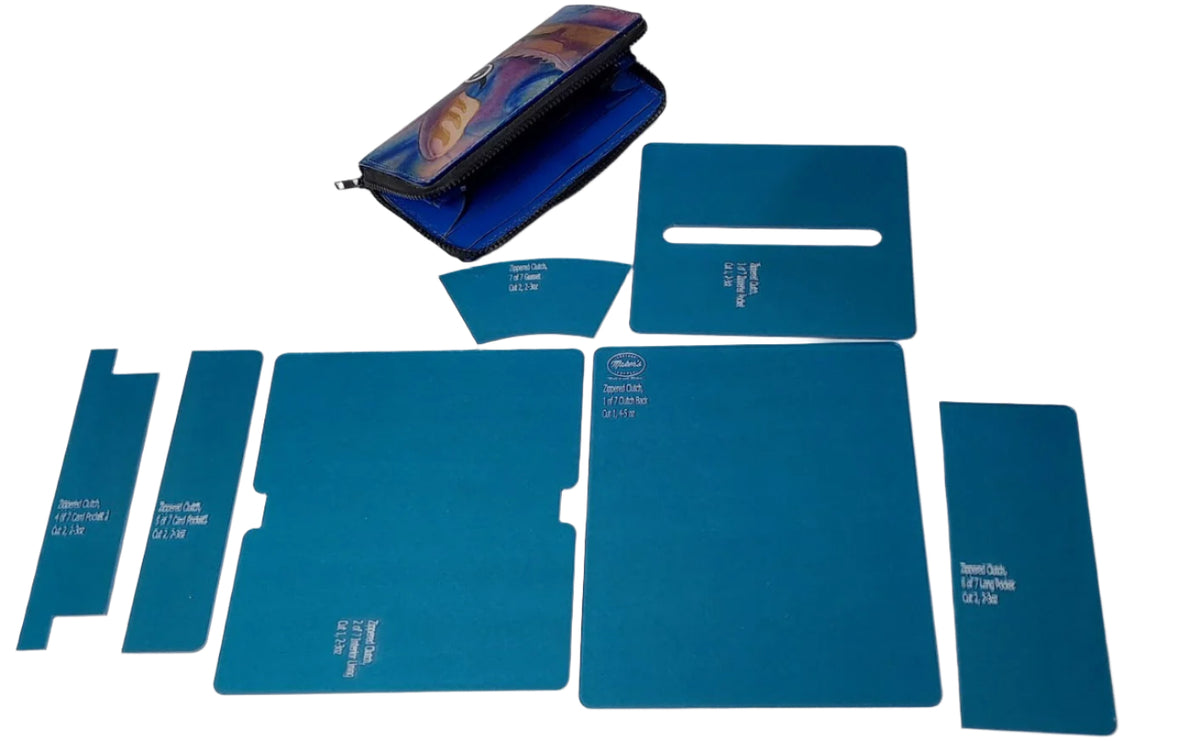 Zippered Clutch Template Set – Maker's Leather Supply Australia