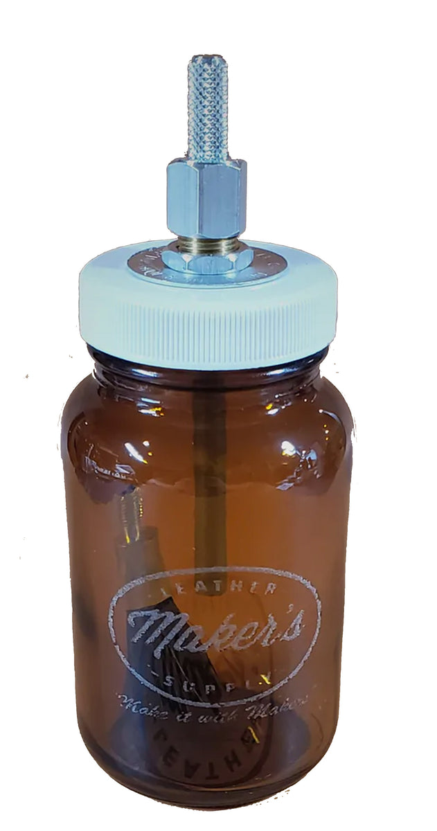 Glue Jar/Glue Pot (Glass) Medium 5oz/ 150ml – Maker's Leather Supply ...